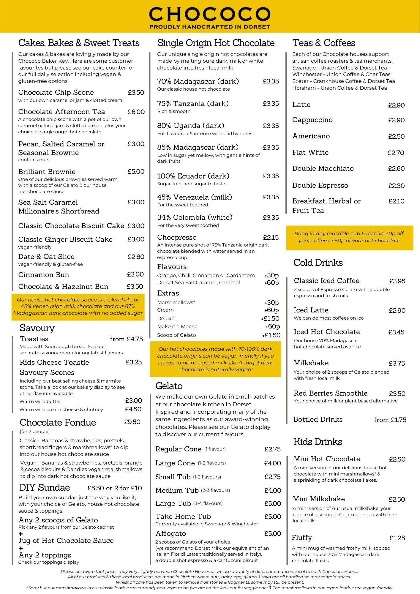 Chococo Horsham our 4th Chocolate house in the market town of Horsham